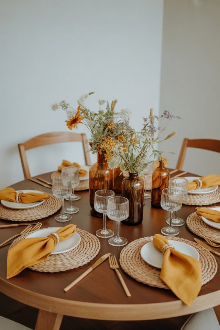 Fall Table Decor Ideas 2025 With 37 Inspiring Styles for Dining Rooms ...