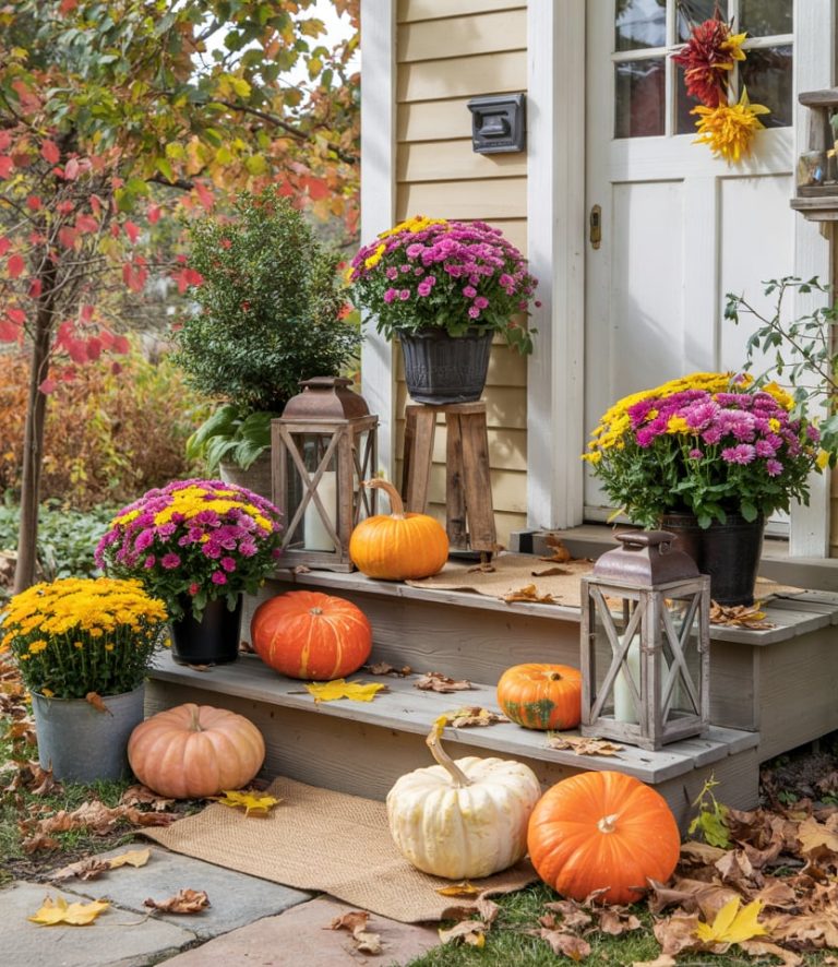 38 Outdoor Fall Decorations 2025 - Front Porch, Yard, and Steps