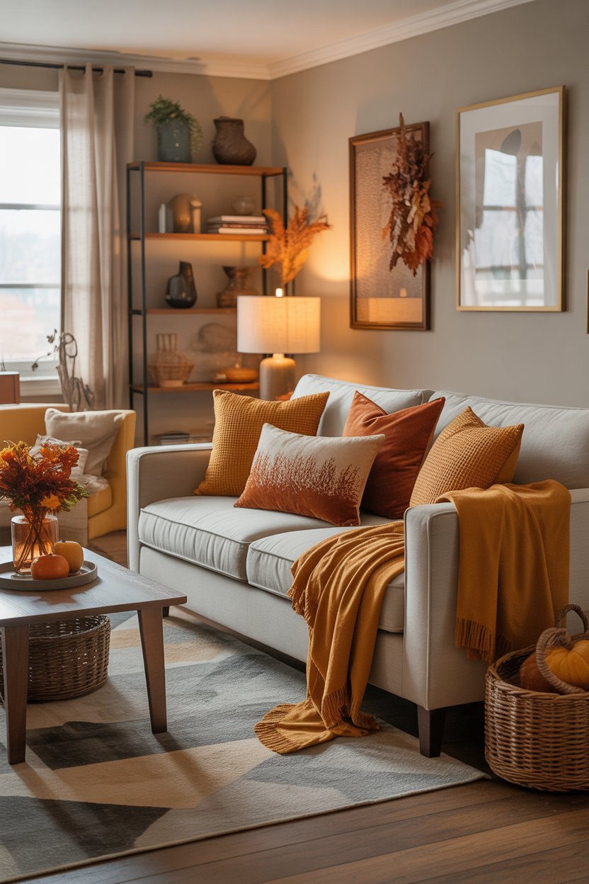 37 Fall Living Room Decor Ideas 2025 with Warm Colors Cozy Touches and ...
