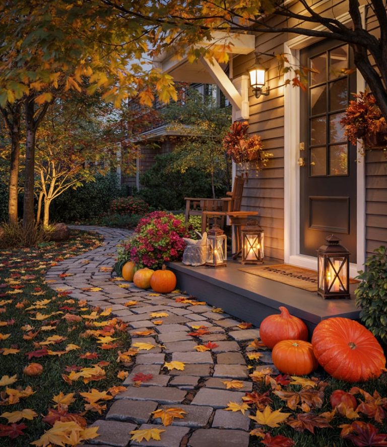 38 Outdoor Fall Decorations 2025 - Front Porch, Yard, and Steps