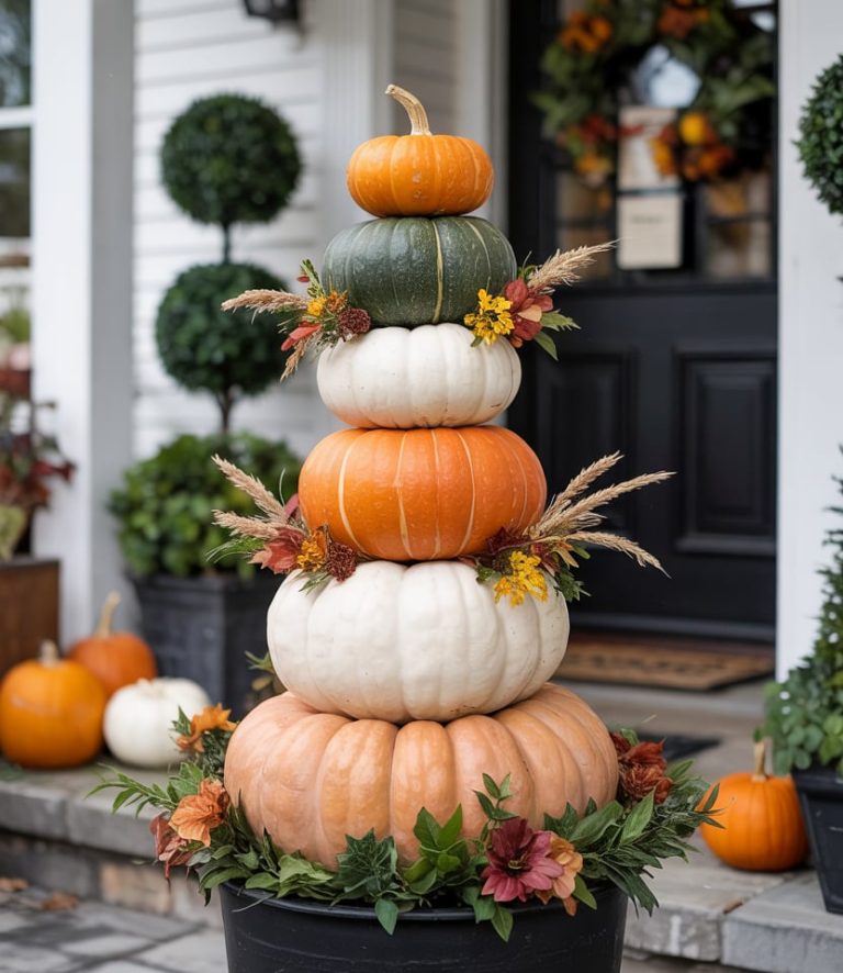 38 Outdoor Fall Decorations 2025 - Front Porch, Yard, and Steps