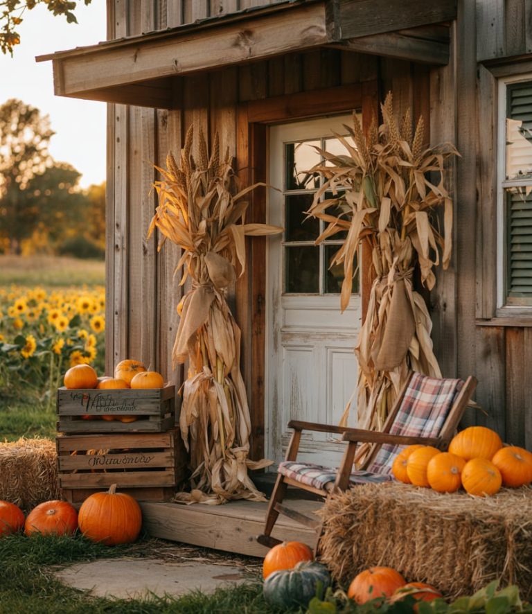 38 Outdoor Fall Decorations 2025 - Front Porch, Yard, and Steps