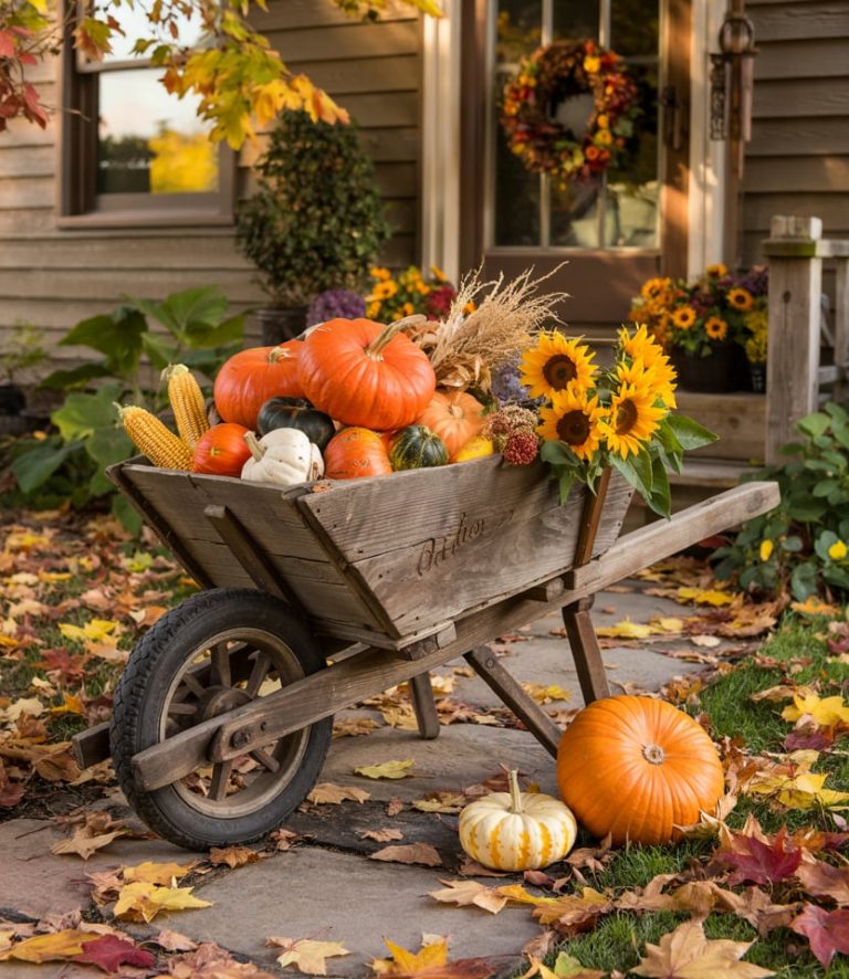 38 Outdoor Fall Decorations 2025 - Front Porch, Yard, and Steps