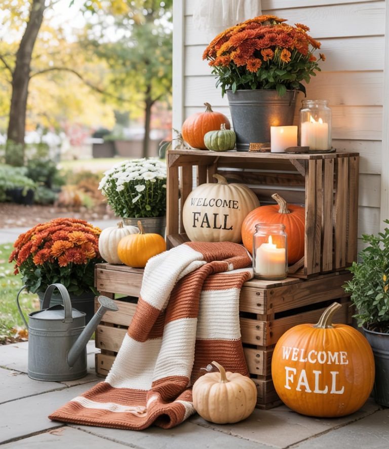 38 Outdoor Fall Decorations 2025 - Front Porch, Yard, and Steps