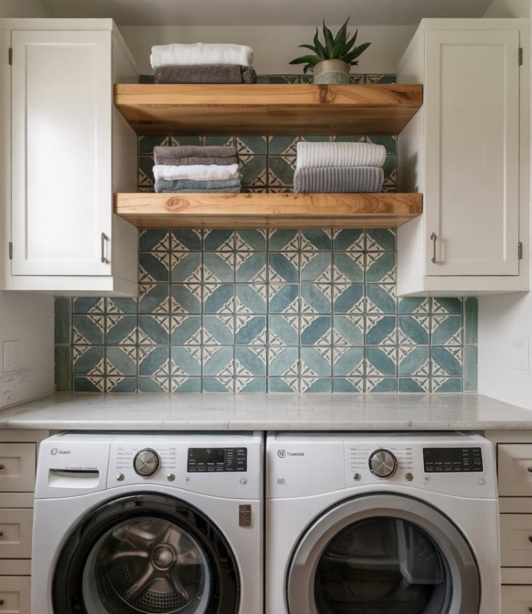 42 Small Laundry Room Designs With Stackable Ideas & Clever Layout ...