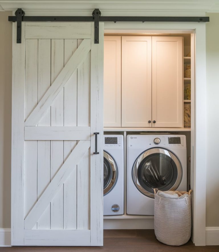 42 Small Laundry Room Designs With Stackable Ideas & Clever Layout ...