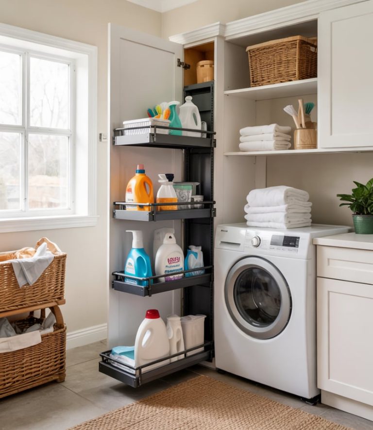 42 Small Laundry Room Designs With Stackable Ideas & Clever Layout ...