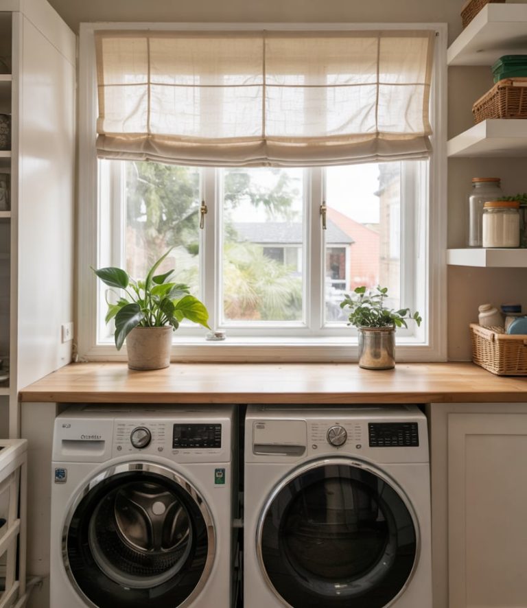 42 Small Laundry Room Designs With Stackable Ideas & Clever Layout ...