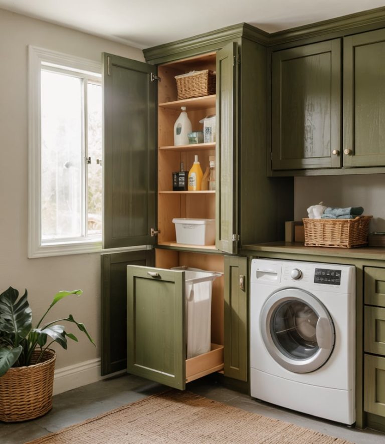 42 Small Laundry Room Designs With Stackable Ideas & Clever Layout ...