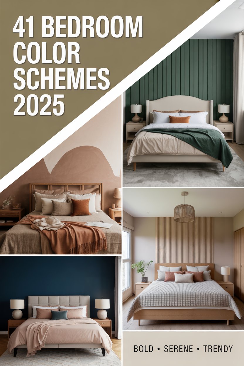41 Bedroom Color Schemes 2025 Trends: Classy, Cozy, and Bold Ideas