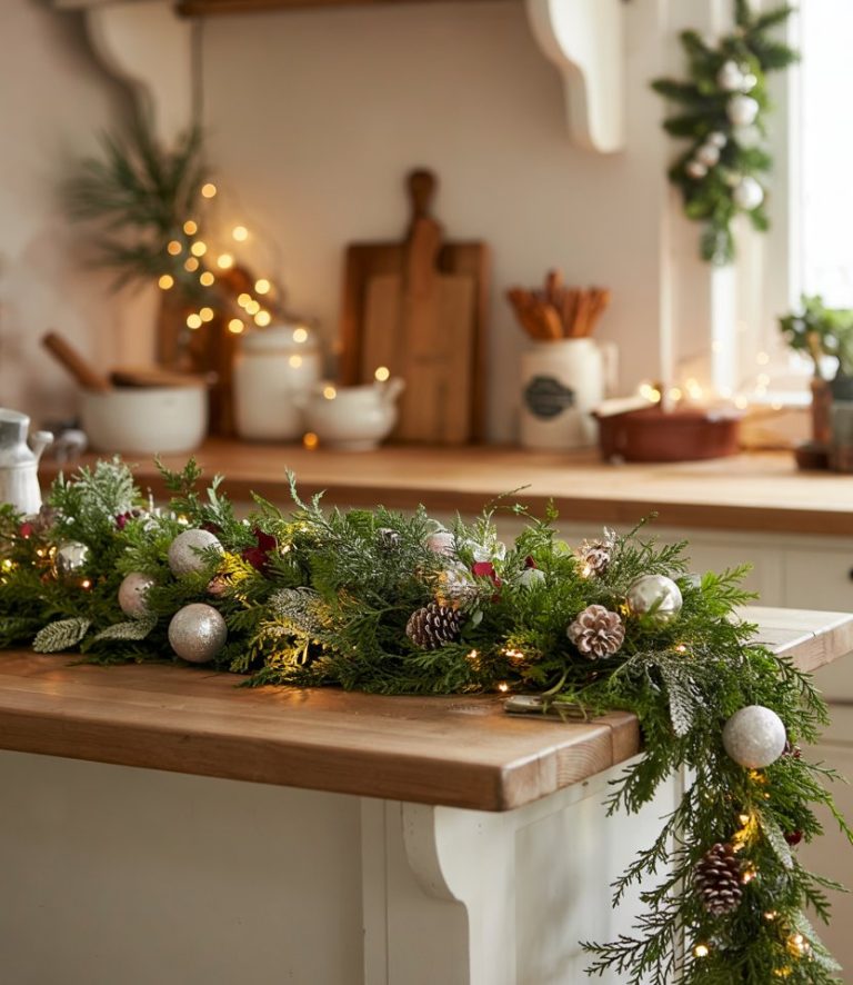 35 Garland Christmas Decor Ideas 2025: Archway, Doorway, Staircase ...