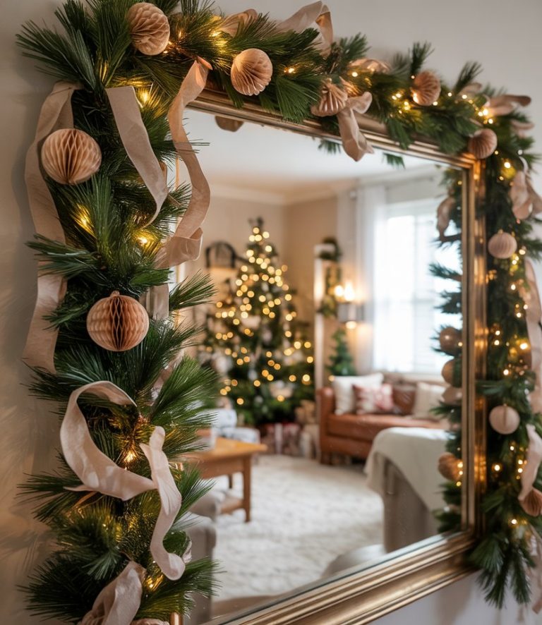 35 Garland Christmas Decor Ideas 2025: Archway, Doorway, Staircase ...