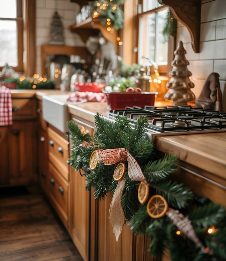35 Garland Christmas Decor Ideas 2025: Archway, Doorway, Staircase ...