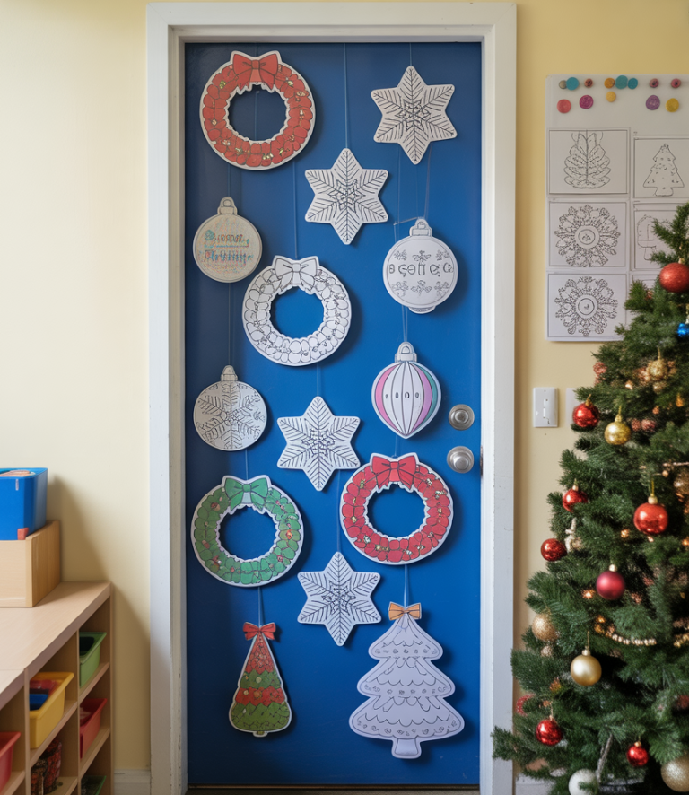 Christmas Door Decorations for School 2025 with Grinch, Gingerbread ...