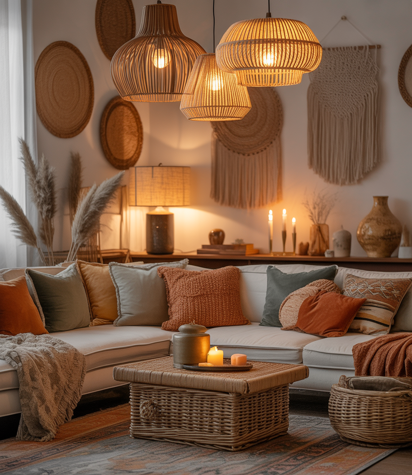 Boho Living Room 2026: 42 Modern, Earthy, Colorful Ideas for Cozy and ...